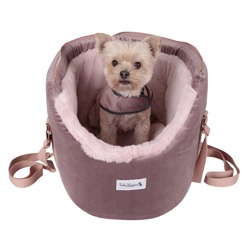 The 'Queen Bee' Dusky Pink Luxury Dog Carrier– Teddy Maximus